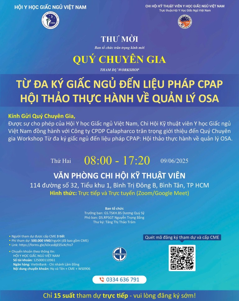 CALAPHARCO ĐỒNG HÀNH CÙNG WORKSHOP “TỪ ĐA KÝ GIẤC NGỦ ĐẾN LIỆU PHÁP ...
